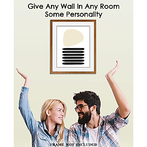 Geometric Shapes Abstract Wall Art: Minimalist, Aesthetic & Boho Wall Art Print for Home, Office, Dorm, Bedroom & Living Room Decor - Creative Housewarming Gift Idea | Unframed Posters 8x10