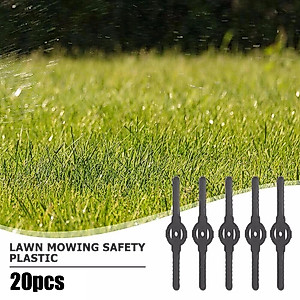 SAITOM 20PCS Plastic Cutter Blades for Electric Cordless Grass Trimmer Lawn Mower Grass Cutter Replacement Plastic Blades Garden Tools