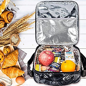 ZLYERT Laptop Backpack, 16 Inch School Bag College Bookbag, Anti Theft Daypack Bags and Lunch Bag Set, Water Resistant Backpacks for Teens Boys Men Students (Black