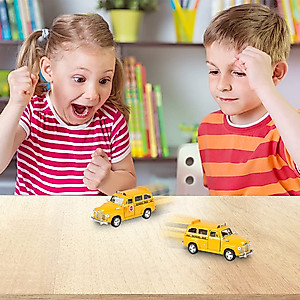 ArtCreativity Pullback Suburban School Bus Set, Includes 2, 4.75 Inch School Buses, Diecast Bus Playset with Pull Back Mechanisms, Great Birthday Gift Idea for Boys and Girls