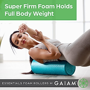 Gaiam Essentials Foam Roller, High Density, 18 Inch, Black