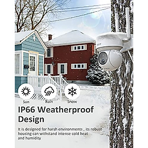 acelerar 2K Security Camera Outdoor - 3MP Color Night Vision Video Surveillance Cameras, Pan & Tilt 360degree View with Motion Detection Wi-Fi Home System, Smart Alerts,Micro SD Card&Cloud Storage