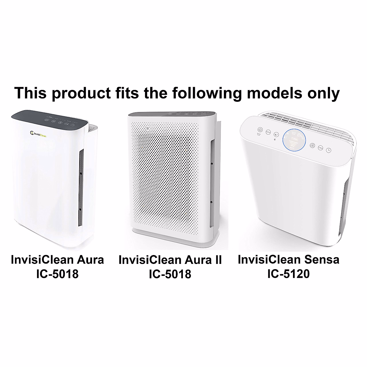 InvisiClean Replacement Prefilter - 4 Pack - Compatible with InvisiClean Aura IC-5018 and Sensa IC-5120 Air Purifiers