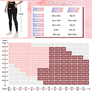 MOREFEEL Leggings with Pockets for Women, High Waisted Tummy Control Workout Black Hip Lift Yoga Pants Activewear