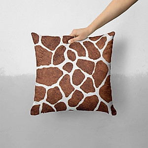 iiRov Real Giraffe Animal Print - Custom Decorative Home Decor Indoor or Outdoor Throw Pillow Cover Plus Cushion Set for Sofa, Bed or Couch (Pillow CASE Cover Plus Cushion)