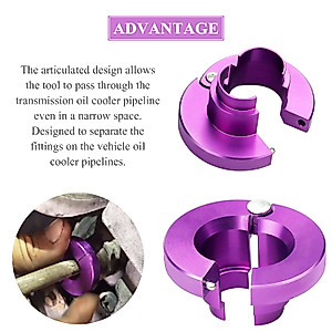 Mekar Disconnect Tool Transmission Oil Cooler Line Disconnect Set Compatible with Ford 3/8" & 1/2"(Pack of Two)