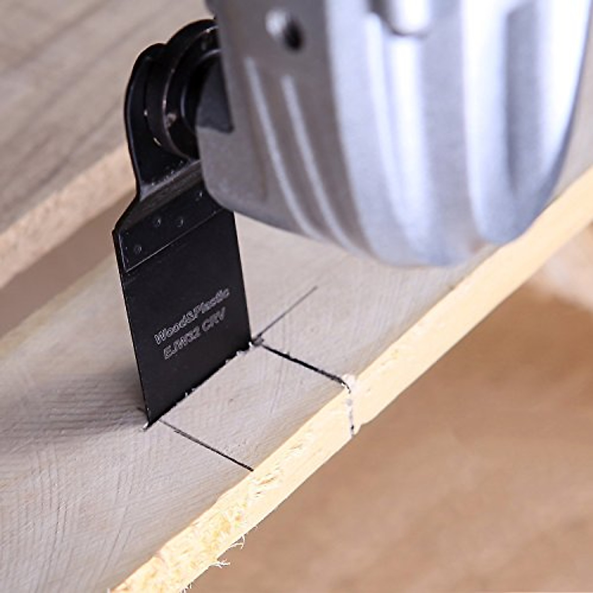 EZARC 12 Wood Metal Oscillating Saw Blades, Quick Release Multitool Blades Fit Porter Cable Black & Decker Rockwell Ridgid Ryobi Milwaukee Chicago Craftsman