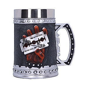 Nemesis Now Judas Priest British Steel Album Tankard Mug, 1 Count (Pack of 1), Black