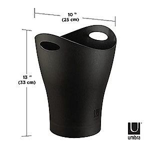 Umbra Garbino Trash Can 2.25-Gallon (8.5L) Capacity, Black