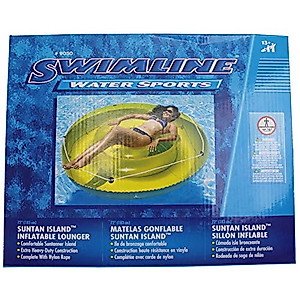 Swimline 9050 72" Swimming Pool Sun Tan Lounger Island Float Inflatables, 6-Pack