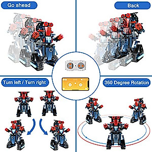 STEM Robot Toys for Kids, Science Building Block Kit for Boy and Girl, Educational Remote Control Toy with App Control for Learning for 8 9 10 11 12 13 Year Old Boys and Girls (Dark Blue)