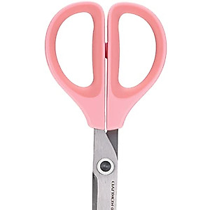 Kokuyo Saxa Scissors, Pink, Standard Blade, Symmetrical Handle for Both Right-Hand and Left-Hand, Japan Import (HASA-280P)