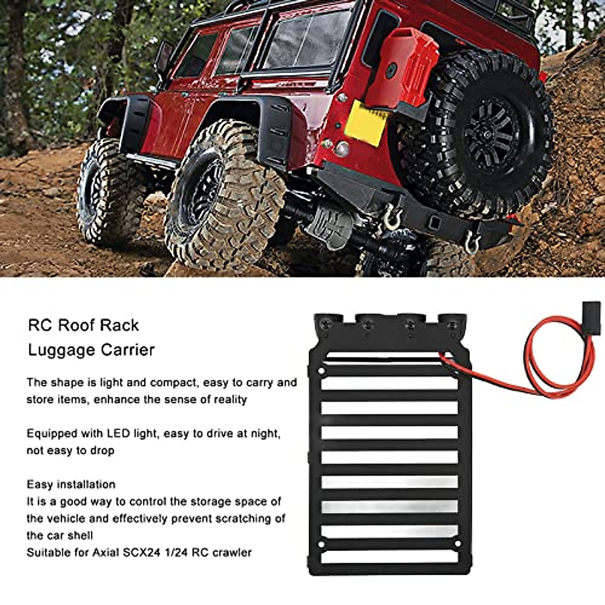 RC luggage rack, easy installation RC luggage rack for replacement Round Lamp