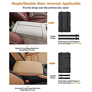 Colarlemo Center Console Dog Car Seat, Dog Car Seats for Small Dogs 0-15lbs, Portable Pet Armrest Car Seat, Dog Booster Seat with Safety Tethers and Pad, Single/Double Door Armrest Applicable