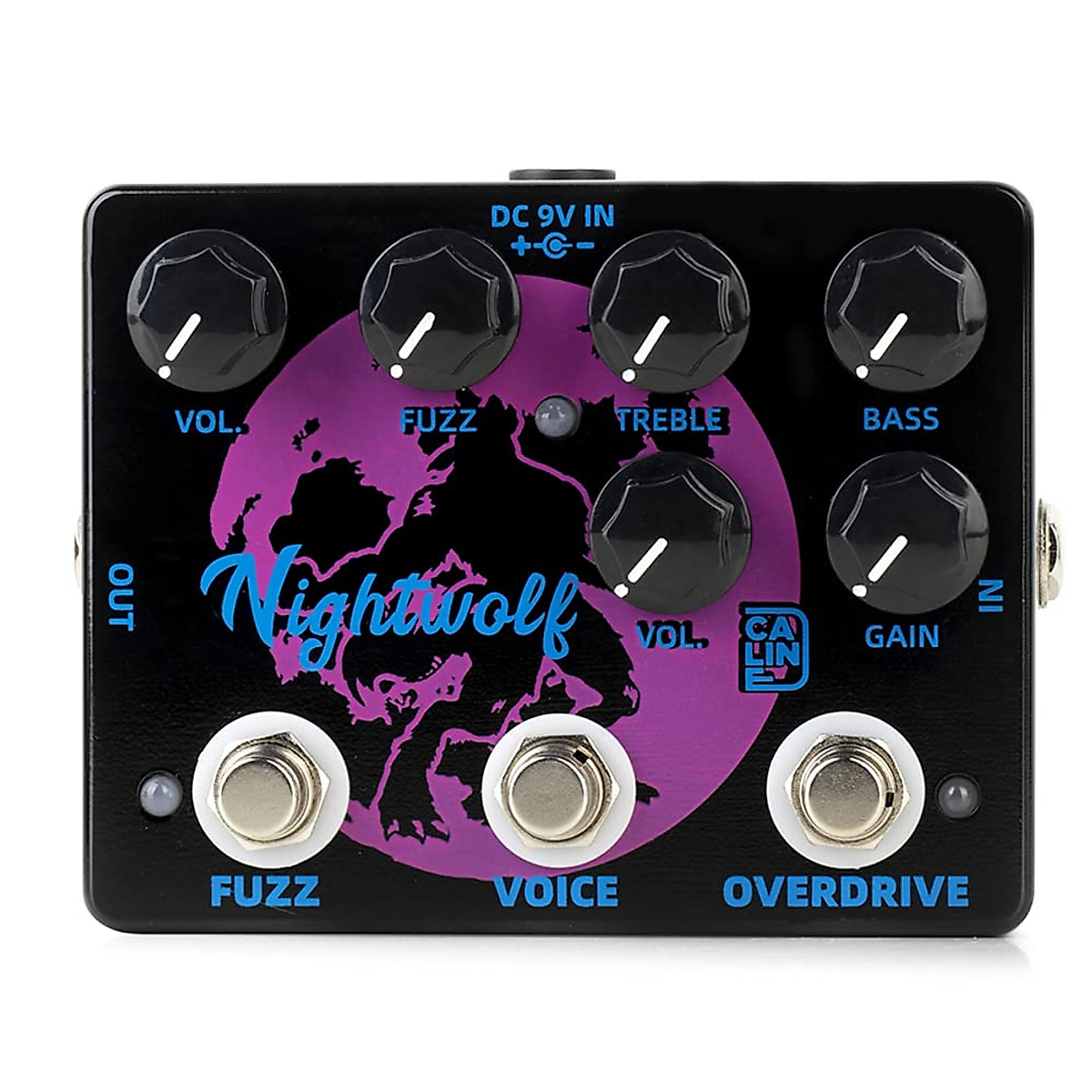 Caline DCP-08 Nightwolf Fuzz Overdrive Effect Pedal Dual Guitar Pedal
