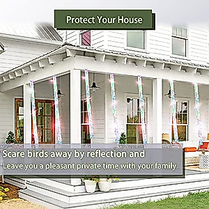 Kugge Bird Flash Tape (1in,360ft), Double Side Reflective Ribbon, Protect Your House, Garden, Orchard