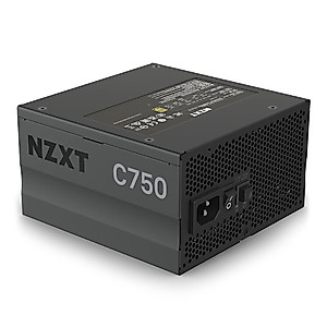 NZXT C750 PSU (2022) - PA-7G1BB-US - 750 Watt PSU - 80+ Gold Certified - Fully Modular - Sleeved Cables - ATX Gaming Power Supply