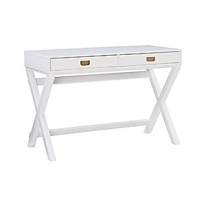 Linon Desk, White, 44"W x 20"D x 30"H