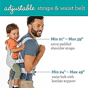 Infantino Flip 4-in-1 Light & Airy Convertible Carrier - Breathable, 4 Positions, Lumbar Support
