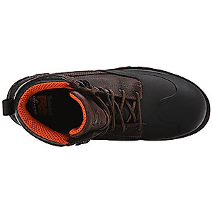 Timberland PRO mens 6 Inch Rigmaster Xt Steel Toe Waterproof Work Boot industrial and construction shoes, Brown Tumbled Leather, 9.5 US