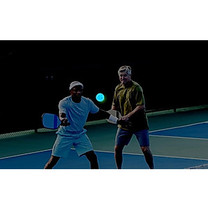 NW Athletics Light Up Pickleball Balls, Glow in The Dark Pickleball Balls, Glowing Blue 3-Pack, Official Size, Meets USAPA Requirements 40 Holes, Standard Play