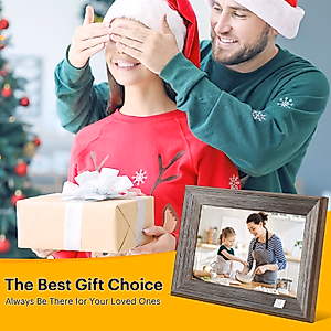 KODAK WiFi Digital Picture Frame, 10.1 Inch 1280 * 800 Resolution Touch Screen with 32GB Storage,Effortless to Set up,Share Video and Photos via E-Mail or App-Gift for Friends and Family (Grey Wood)