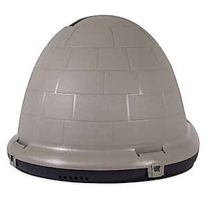 Petmate Indigo Dog House (Igloo Dog House, Made in USA with 90% Recycled Materials, All-Weather Protection Pet Shelter) for Medium Dogs 25 to 50 pounds