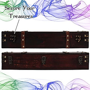 Cottage Garden Witch Wizard Handcrafted Wood Magic Wand Box, 18 inch, Mahogany