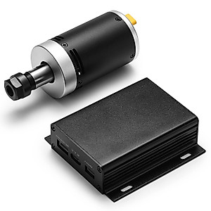 Genmitsu CNC Brushless Motor DC Spindle Kit 24V 12000rpm with Drive Board & Collet Holder Installed, Perfect for 3018 Series CNC Machine