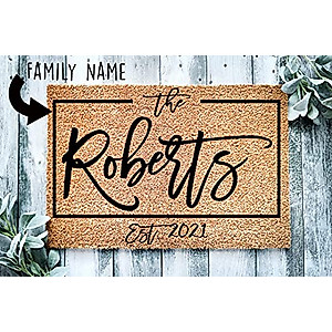 Housewarming Gift | Wedding Gift | Custom Doormat | Personalized Doormat | Closing Gift | Welcome Doormat | Front Door Mat | Monogram Rug
