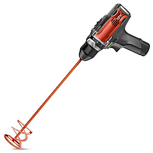 Paint & Mortar Mixer| 16" L, 3" Dia Compound, Sealer, Grout, Thinset, Plaster, Mud, Cement Mixer Stirring Paddle -Professional Paint Mixer Attachment-Zinc Plated Steel (Style# 02)