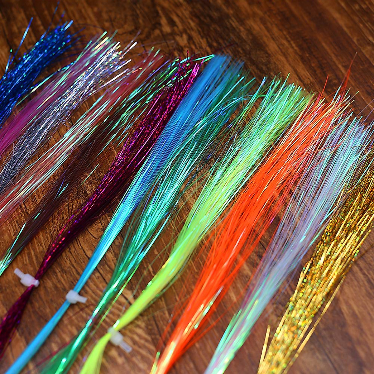 Fly Tying Materials 12 Colors Krystal Flash Ripple Flashabou Flies Fishing Lure Making Supplie
