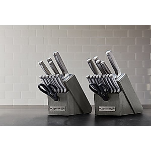 Calphalon Kitchen Knife Set with Self-Sharpening Block, 15-Piece Classic High Carbon Knives