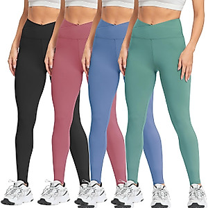 Natural Feelings Buttercloud Cross Waist Leggings for Women High Waist Cross Leggings Yoga Workout PantsTight