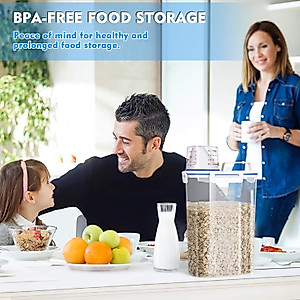 Rice Airtight Storage Container, Rice Storage Bin Cereal Containers Dispenser Storage Containers with Lids Kitchen Storage Bin Rice Holder Container Food Container Sets