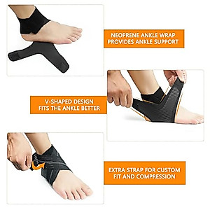 Luwint kid Compression Ankle Brace - Knitted Ankle Sleeve Sock Support for Sprains Arthritis Tendonitis Running Fitness, 1 Pair (Small)