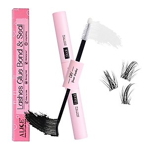ALICE Lash Bond and Seal, Cluster Lashes Glue for DIY Eyelash Extensions, Individual Lash Glue Super Strong Hold Latex Free Waterproof Adhesive Eyelash Extension Glue (5ml×2)