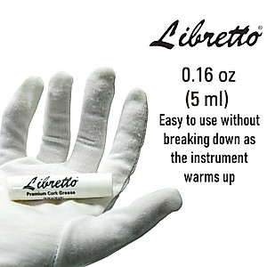 Libretto Premium Brass Slide Grease Stick, 0.16 oz (5 ml), Odorless & Pure, Great Materials from Japan, 100% Special-blended Formula, Thick & Sticky, Best to Extend Life of Trumpet, French Horn & Tuba
