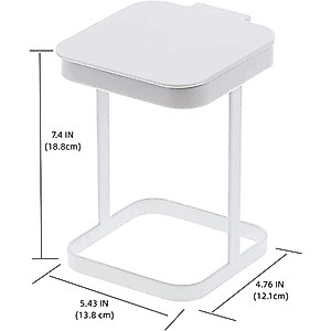 Originals Metal Mini Countertop Trash Can with Lid Tiny Garbage Bag Holder for Home Kitchen Office