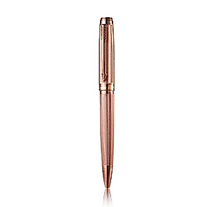 Nekigoen Ballpoint Pen with Gift Box for Men Women,Luxury Stainless Steel Retractable Pen Executive Home Office Use, and 2 Extra Refills Black Ink 1.0mm B2 (rose gold)