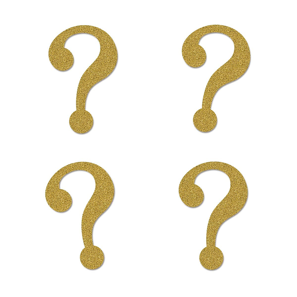 Gold Question Mark Cut-outs, 12-Pack Table Topper Gender Reveal Baby Shower Party Decorations