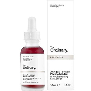 The Ordinary Peeling Solution 30ml AHA 30% + BHA 2%, 1 Fl Oz (Pack of 1)