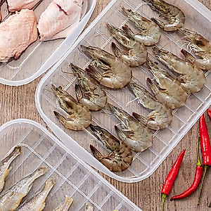 yarlung 6 Pack Bacon Keeper for Refrigerator, Deli Meat Saver Container with Airtight Lid, Cold Cuts Fridge Food Storage, 2 Serving Tongs