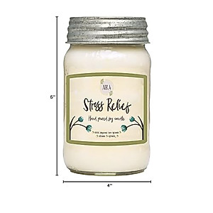 Aira Soy Candles - Organic, Kosher, Vegan, in Mason Jar w/Therapeutic Grade Essential Oil Blends - Hand-Poured 100% Soy Candle Wax - Paraffin Free, Burns 110+ Hours -Relaxing Stress Relief -16 Ounces