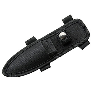 Set of 3 Black/Satin Finish Throwing Knives with Thunder Bolt Etching, Black Handles, Nylon Sheath - BladesUSA