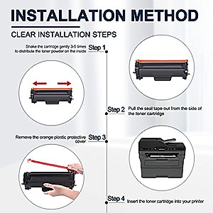 Van Enterprises High Yield 2 Pack Black TN730 TN-730 Compatible Toner Cartridge for Brother DCP-L2550DW MFC-710DW-750DW-750DWXL HL-L2350DW-370DW/DWXL-390DW-395DW Printer Ink Cartridge, VK-TN730-2PK