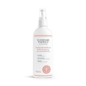 Veterinary Formula Clinical Care Hot Spot & Itch Relief Medicated Spray, 8oz – Easy to Use Spray for Dogs & Cats – Helps Alleviate Sensitive Skin, Scratching, and Licking of Coat
