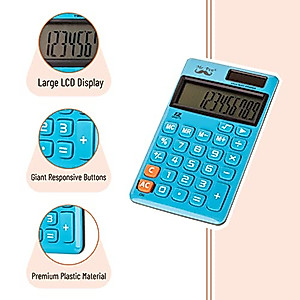 Mr. Pen- Standard Function Calculator, 12 Digits, Small Calculator, Solar Calculator, Pocket Calculator, Simple Calculator, Basic Office Calculators, Solar Handheld Calculator, Standard Calculator