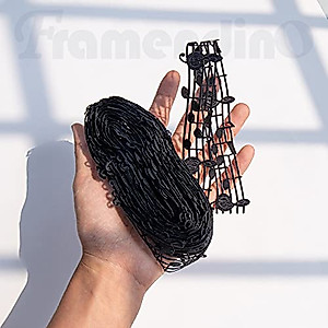 Framendino, 10 Yards 30mm Hollow Cut Out Music Note Ribbon Black for Gift Crafts Wedding Decoration