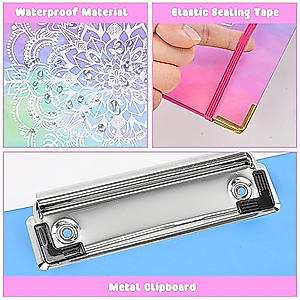 3 Ring Binder with Clipboard, Binder for Men and Women, Binder Dividers with Tabs，1 Inch Binder for School Supplies, Office Supplies, Portfolio Binder(Powder Blue Mandala)